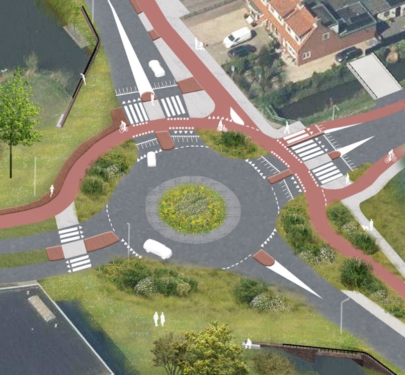 Aanleg rotonde Machineweg in drie stappen - Nieuwe Meerbode